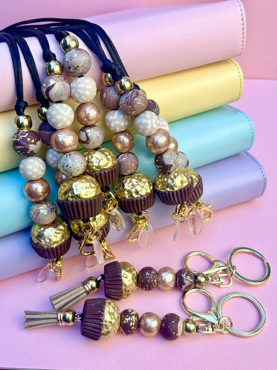 FERRERO ROCHER LANYARD- POLYMER CLAY – Lillipop Australia